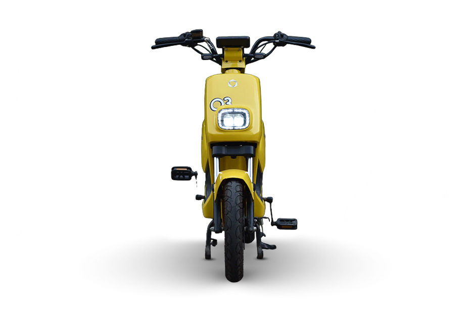 White Carbon Motors O3 Yellow Colour